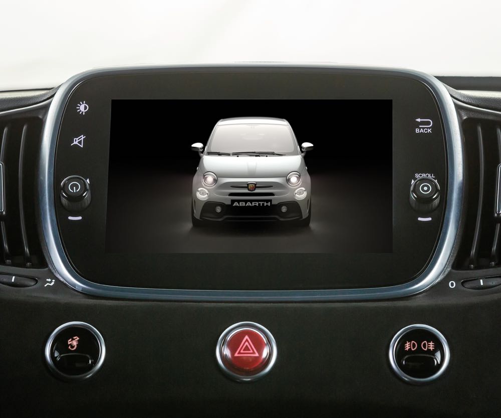 New Abarth 595 Competizione info screen – Wheels Within Wales